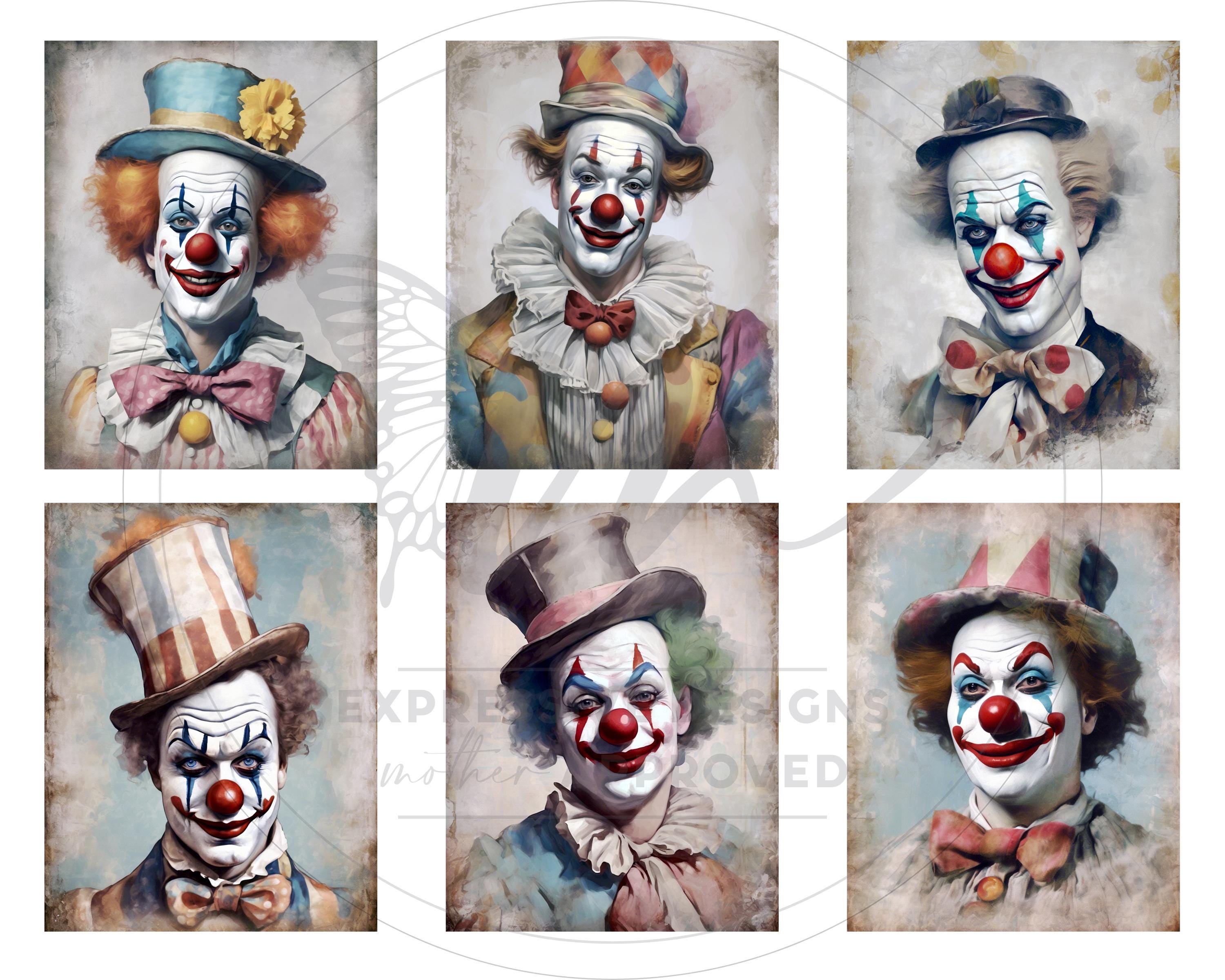 Clown Junk Journal Images, Clown Images, Clown Digital Art, Clown ...