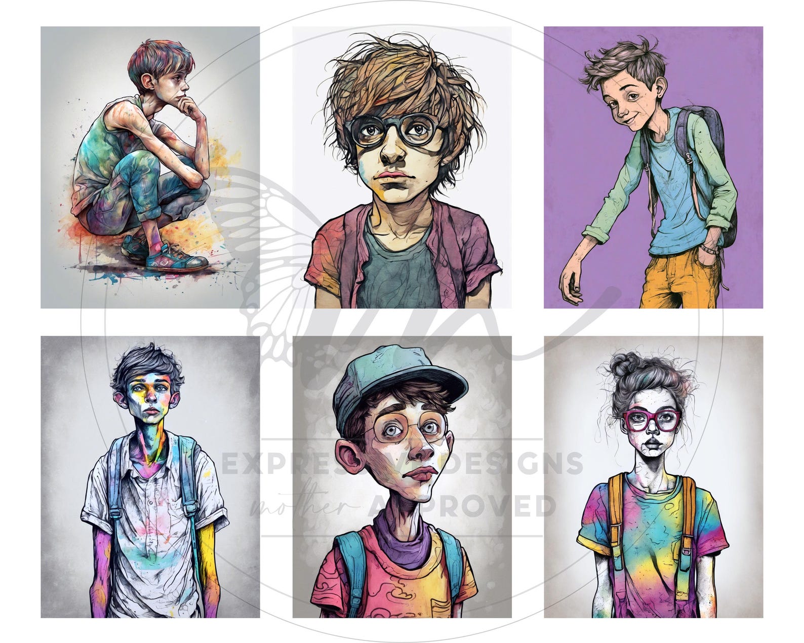 Teen Skool Daze Clip Art, Mixed Media Graphics (digital Download) - Etsy