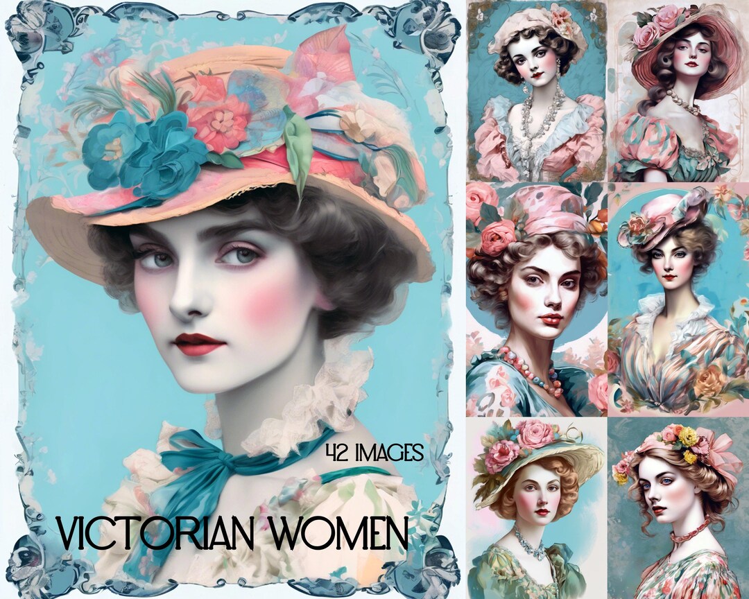 Vintage Women Art, Victorian Image, Victorian Junk Journal, Victorian ...