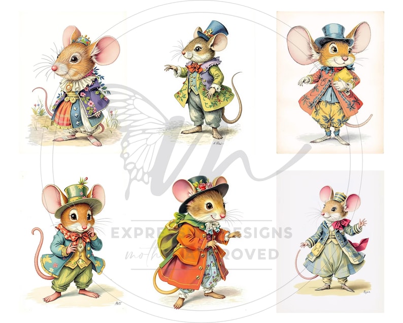 Vintage Mouse Art, Mouse Images, Mouse Digital, Mouse Scrapbook, Mouse ...