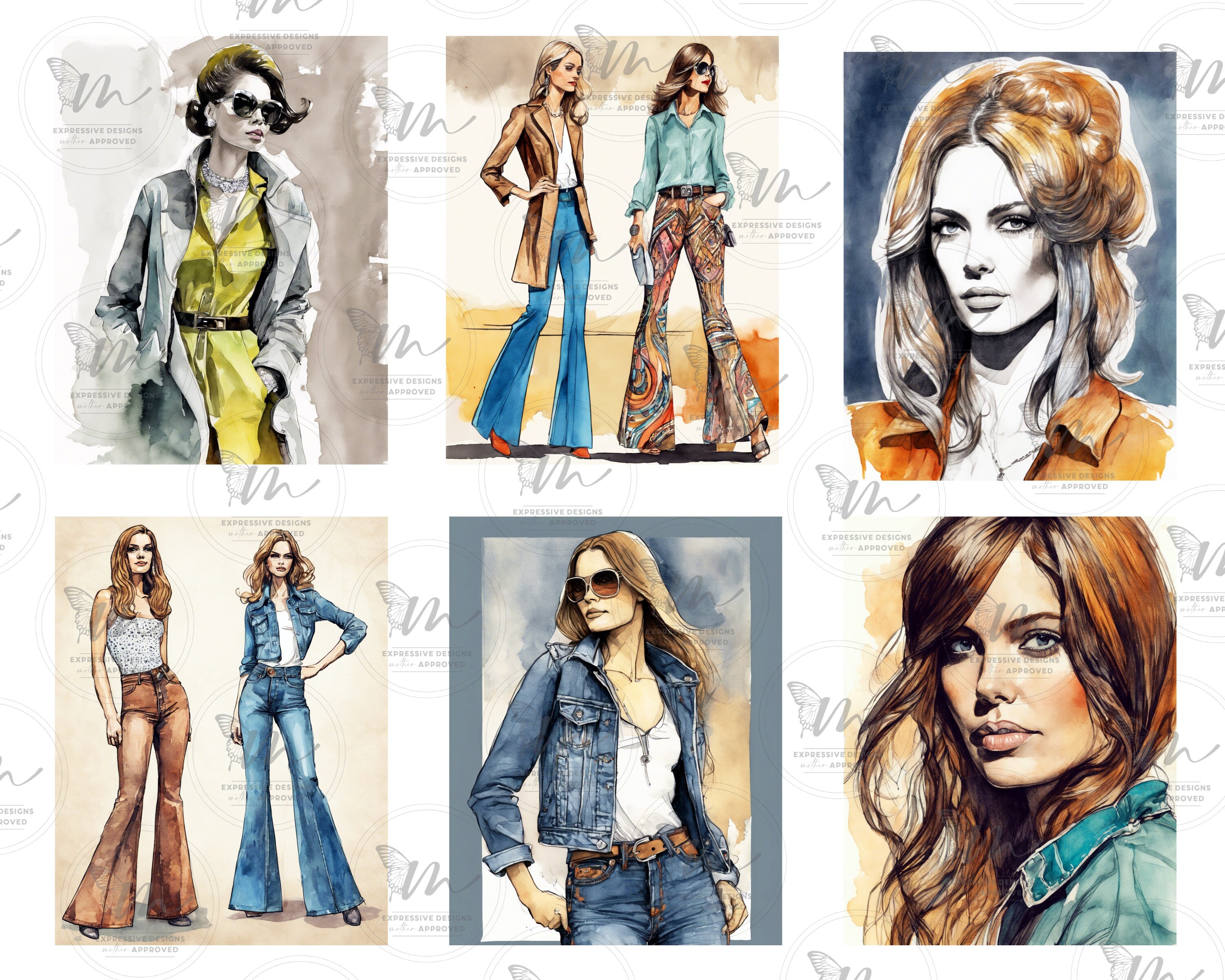 70s Fashion Images, 70s Fashion Junk Journal, 70s Fashion Printable ...