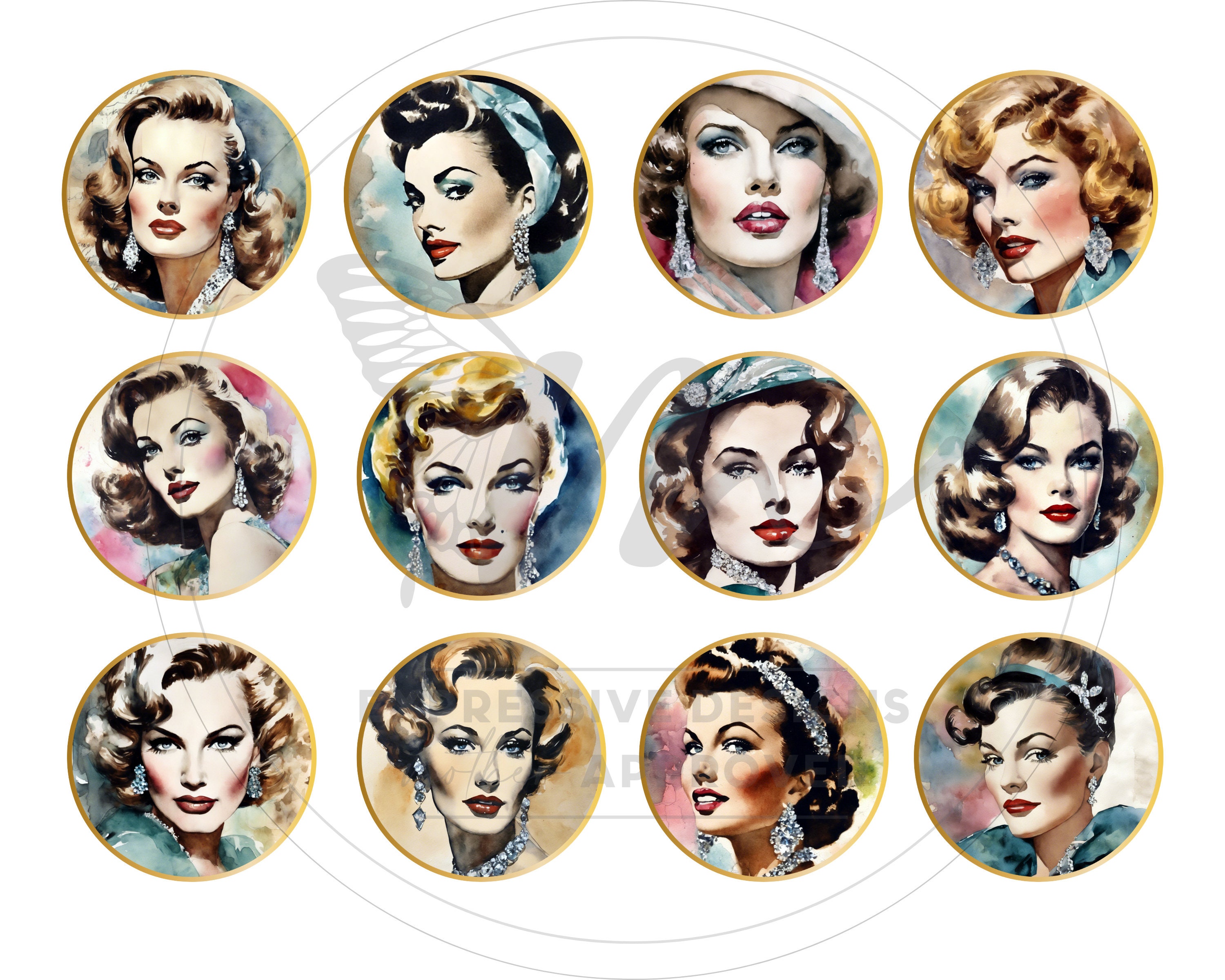 Vintage Glamour Images, Vintage Glamour Digital, Vintage Glamour Junk ...