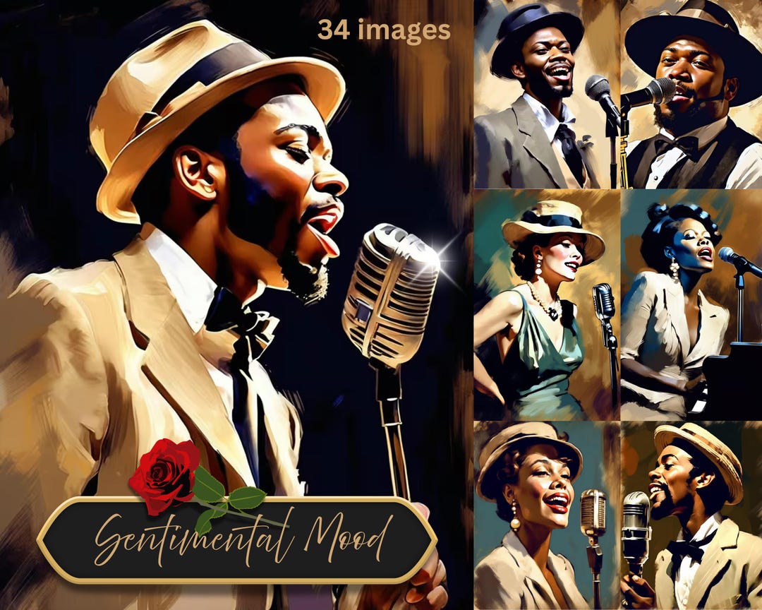 Jazz Singer Portraits, Sentimental Mood Images (digital Download) - Etsy