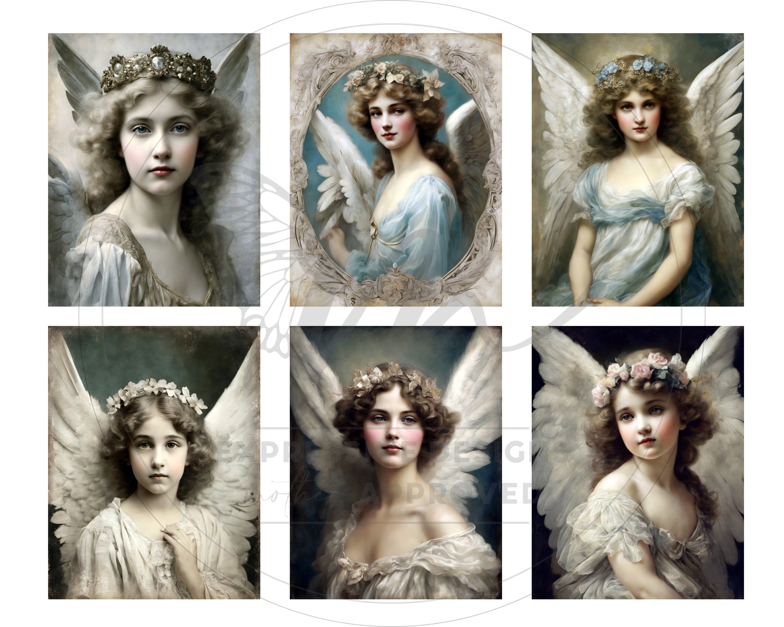 Vintage Angel Images, Angel Scrapbook Art, Angel Junk Journal Images ...