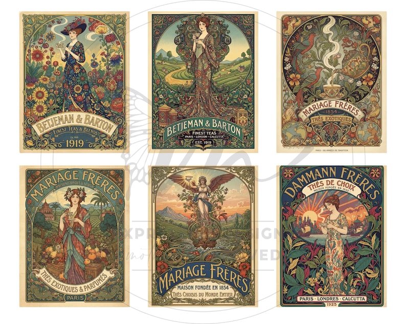 Vintage Tea Ads Ephemera Art Labels (digital Download) - Etsy Australia