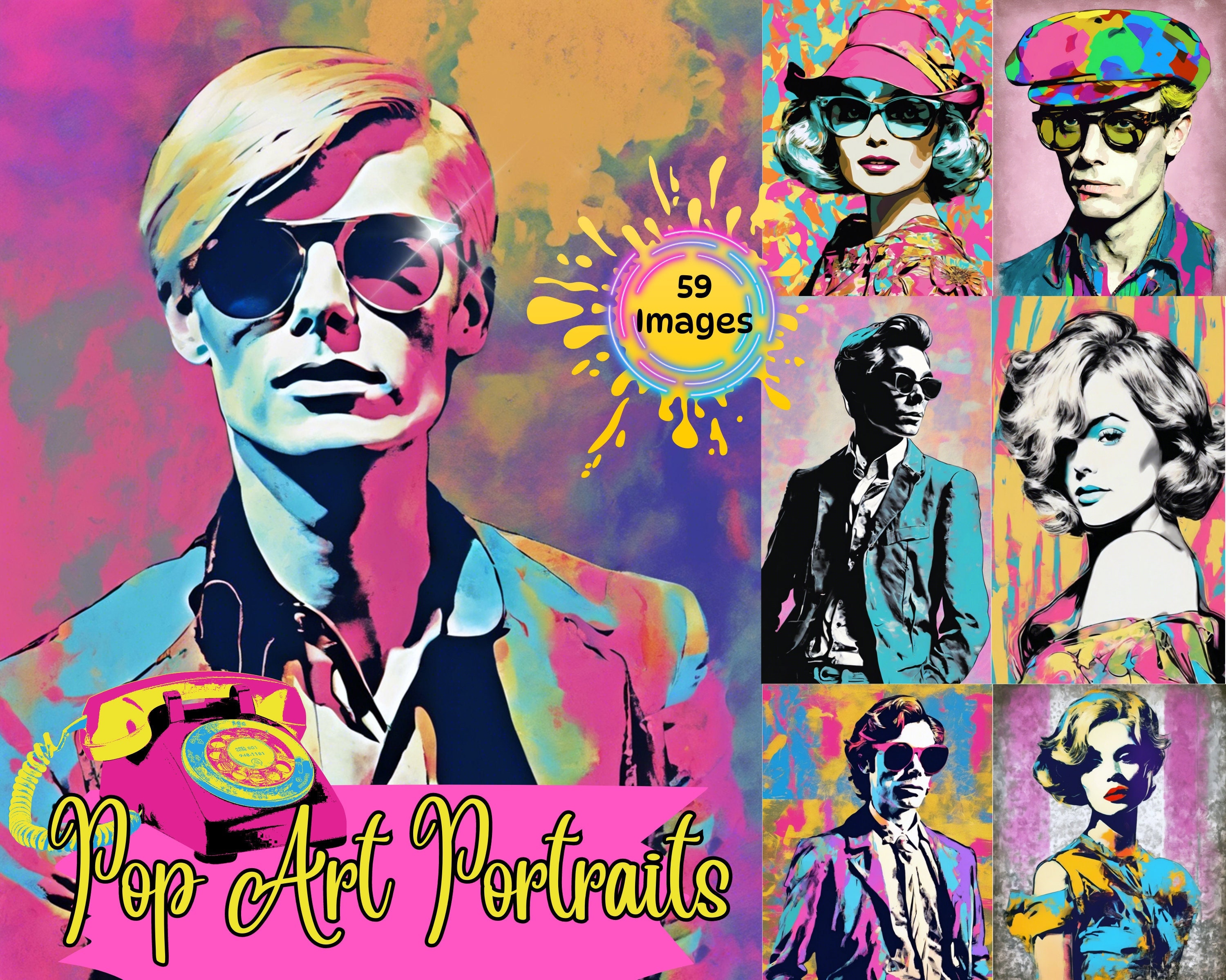 Pop Art Portrait Images, Pop Art Junk Journal, Pop Art Scrapbook, Pop ...