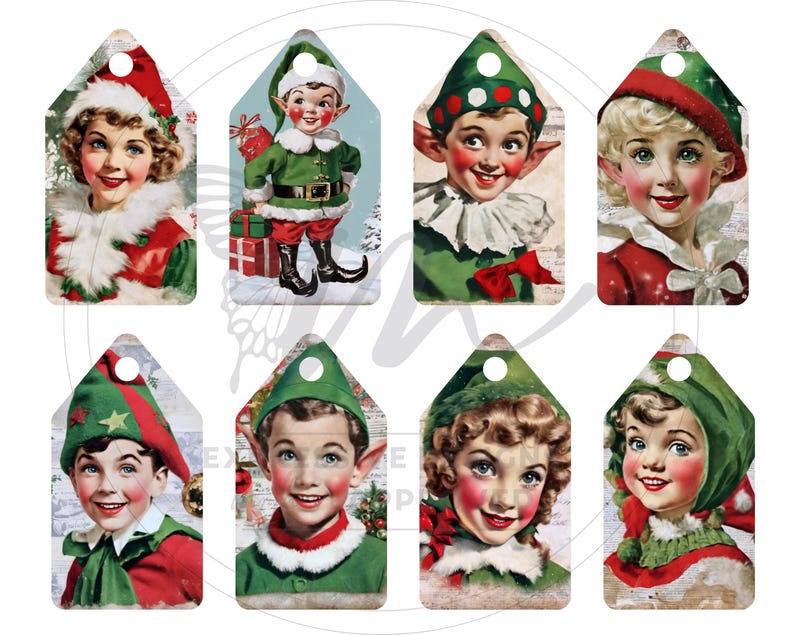 Christmas Elf Images, Christmas Ephemera, Christmas Elf Scrapbook ...