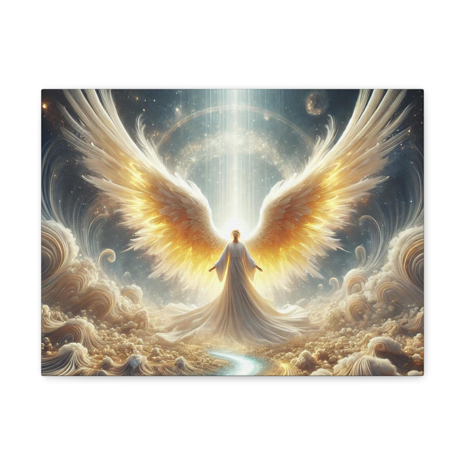 Golden Angel Wings Religious Christian Art Faith-inspired Wall Decor ...