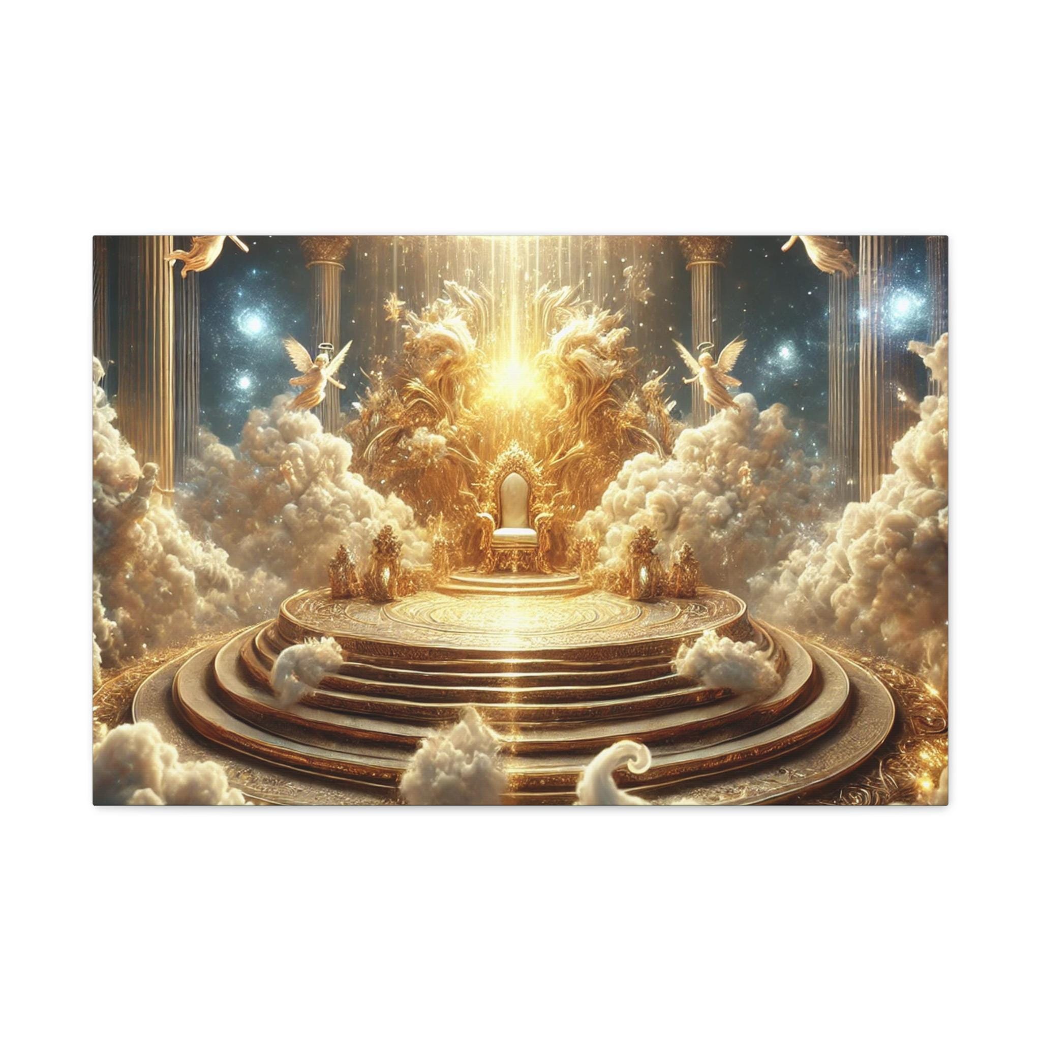 Divine Light & Throne | Radiant Christian Art | Biblical Religious ...