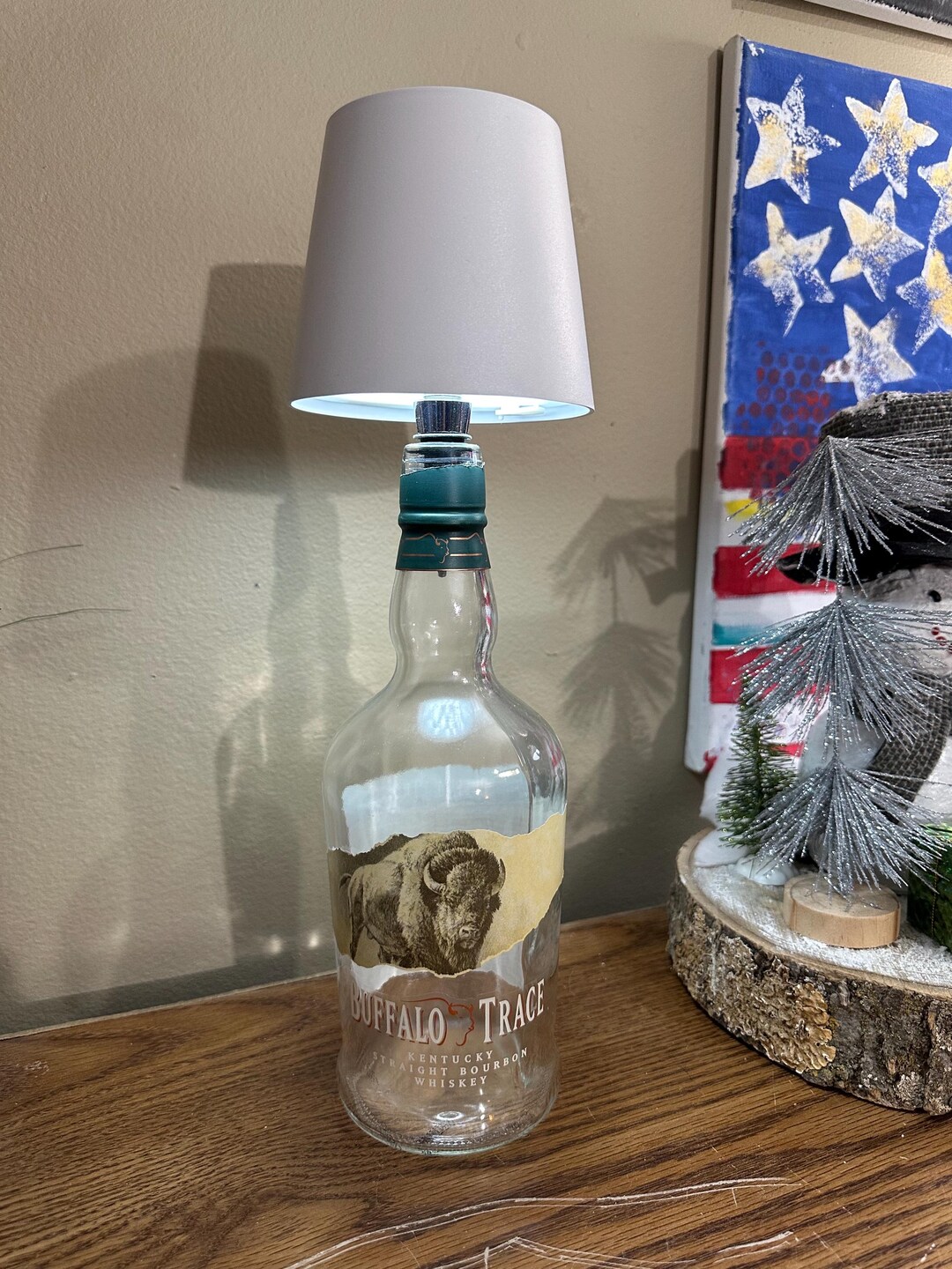 Buffalo Trace Liquor Bottle With Rechargeable Wireless Lamp - Etsy