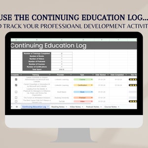 Complete Continuing Education Tracker for Professional Development Easy ...