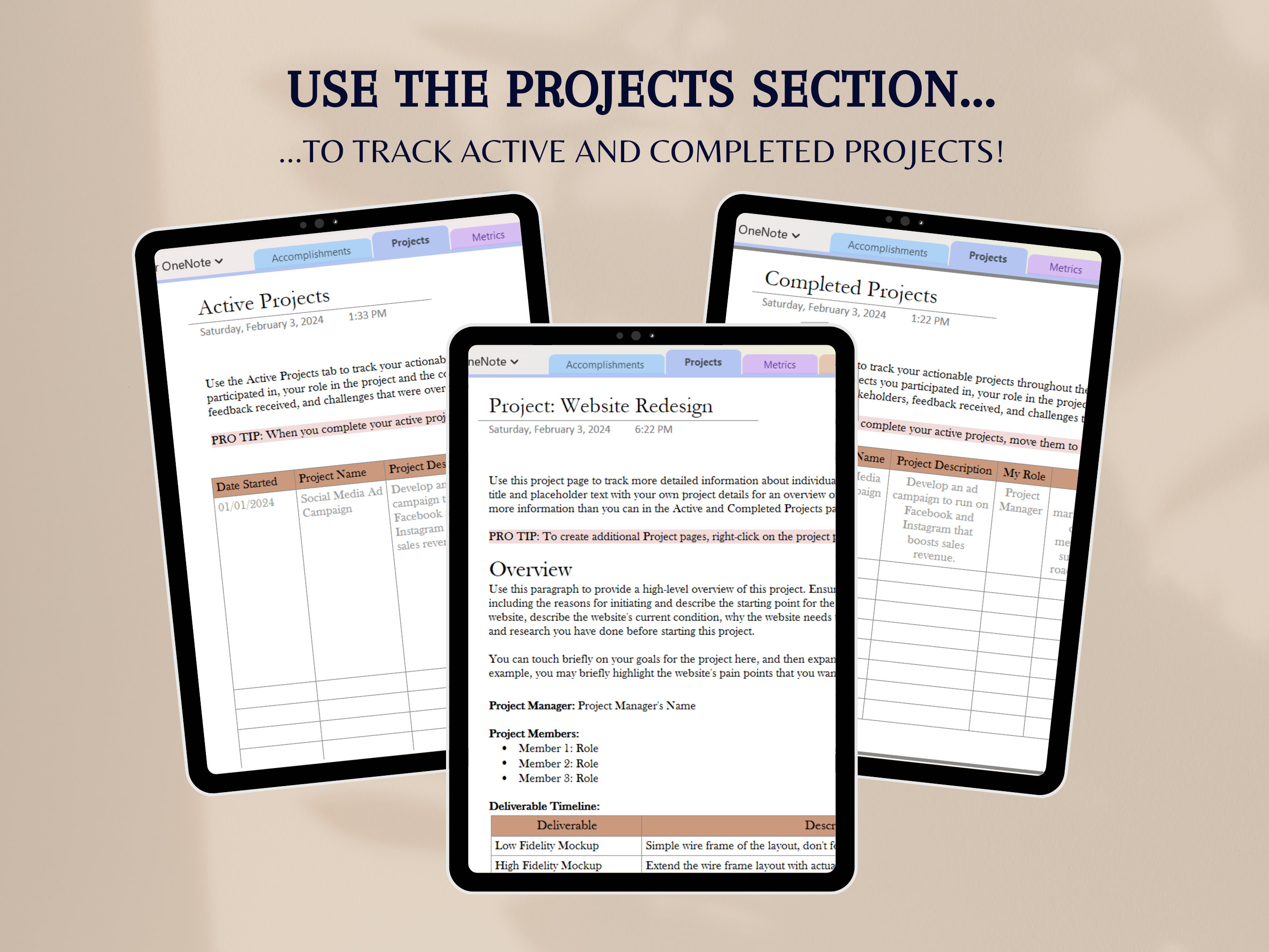 Onenote Brag Book Template: Career Accomplishment Tracker (digital ...