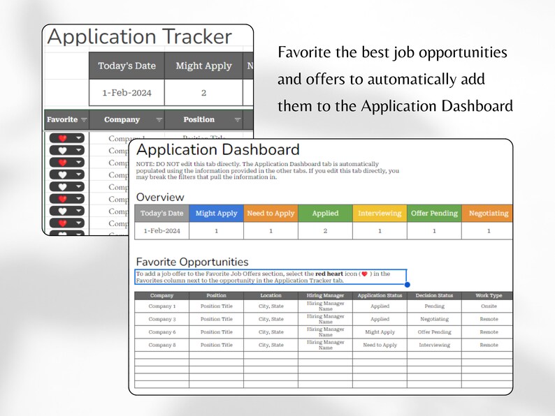 Job Application Tracker & Resume Template Bundle (digital Download) - Etsy