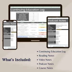Complete Continuing Education Tracker for Professional Development Easy ...