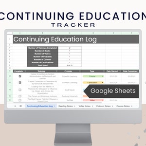 Complete Continuing Education Tracker for Professional Development Easy ...