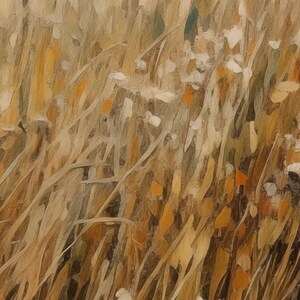Rustic Grass Meadow Digital Oil Painting | Grasses and the Earthy Tones ...