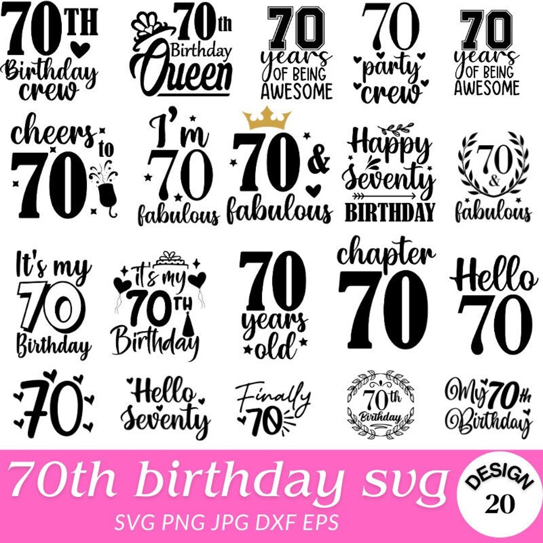 70 & Fabulous Svg,70th Birthday SVG,70 Svg,happy Birthday Svg,70 Years ...