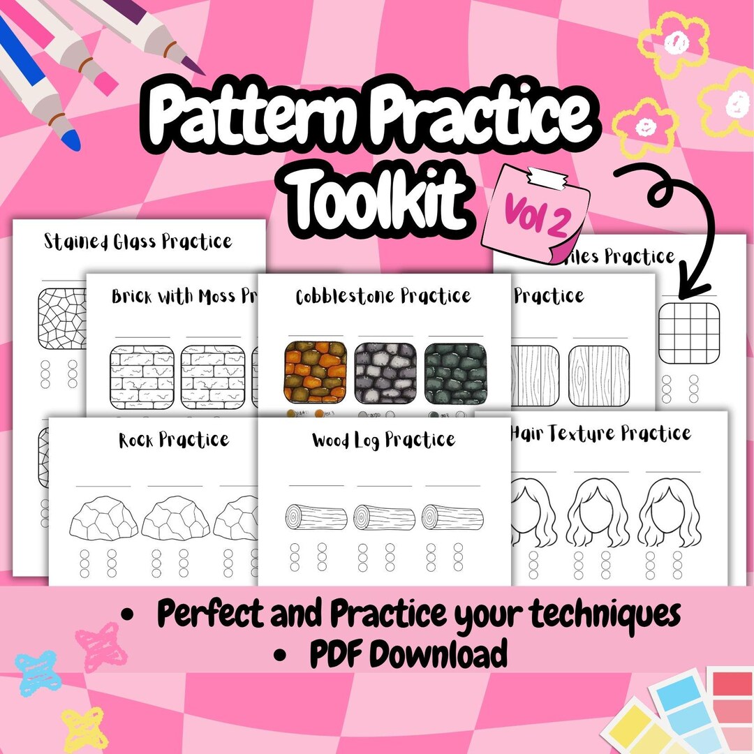 TOOLKIT 2: 8 Pages of Coloring Practice Worksheets-practice Realistic ...