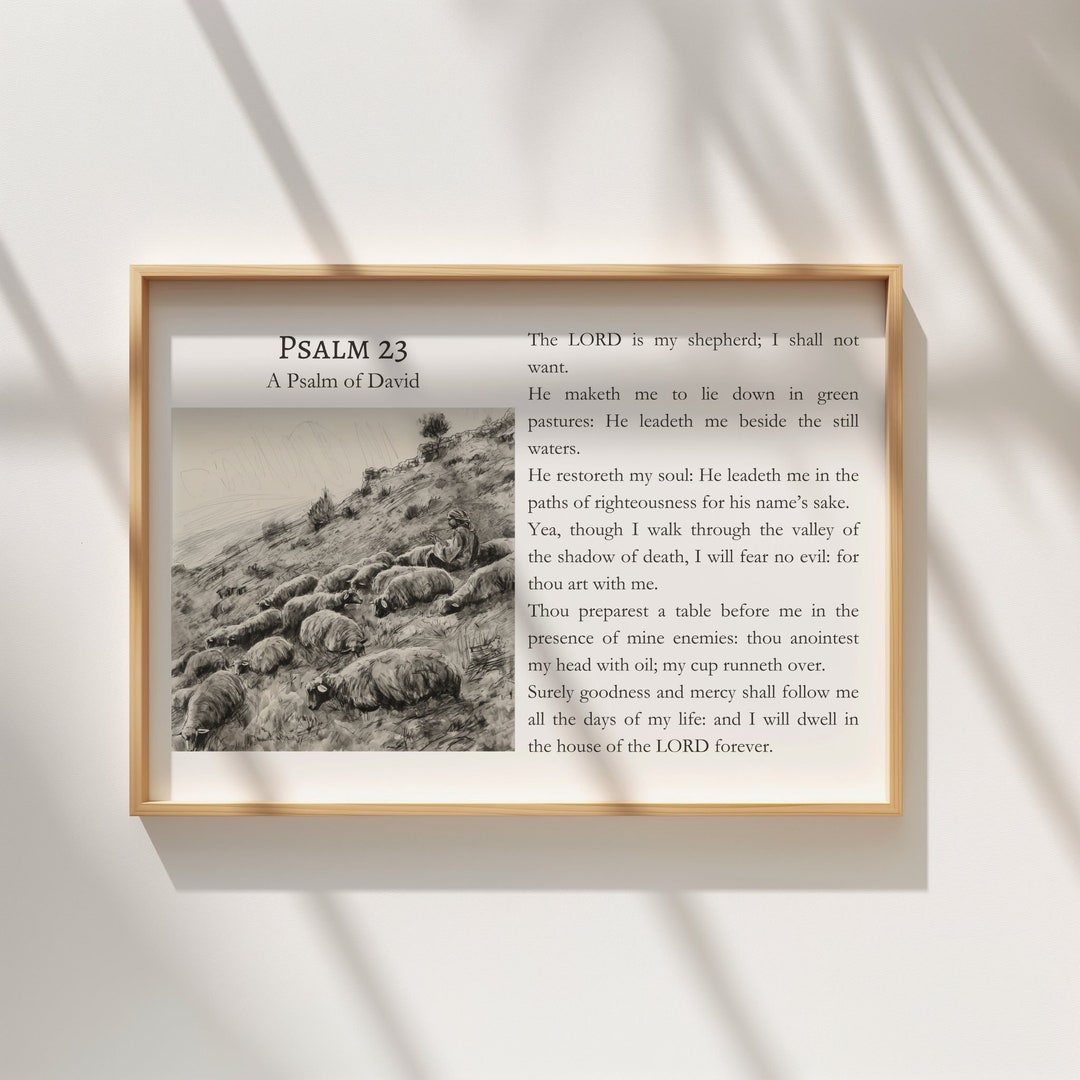 Christian Digital Art, Psalm of David, Religious Art, Christian Decor ...