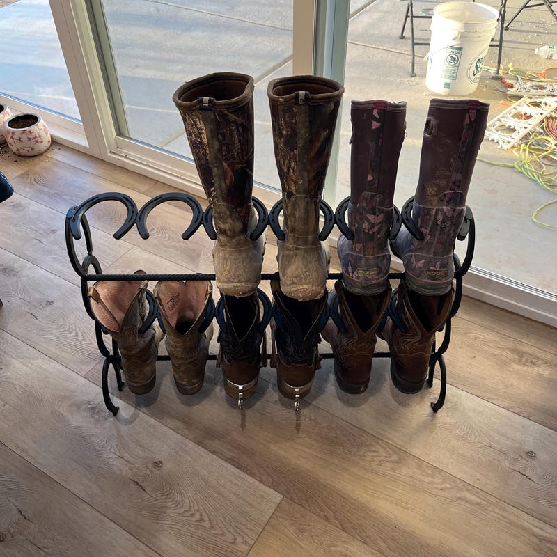 Horseshoe Boot Rack - Etsy