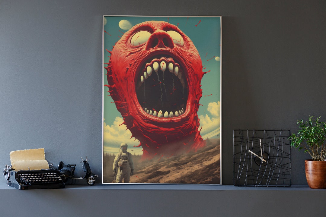 Cosmic Scream Surreal Art, Vintage Art, Collage Wall Art, Space ...