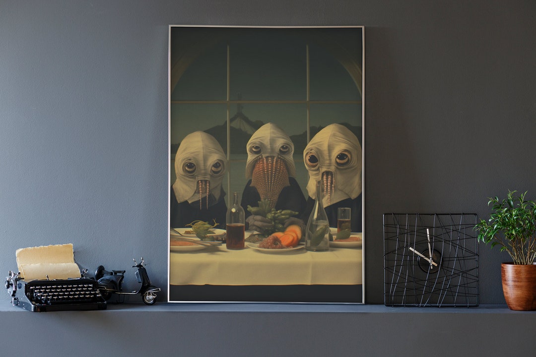 Cosmic Banquet Surreal Art, Vintage Art, Collage Wall Art, Space ...