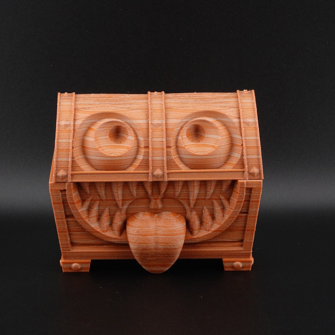 Cute Mimic Dice Chest: 3D Printed Treasure Chest for Dice Storage ...