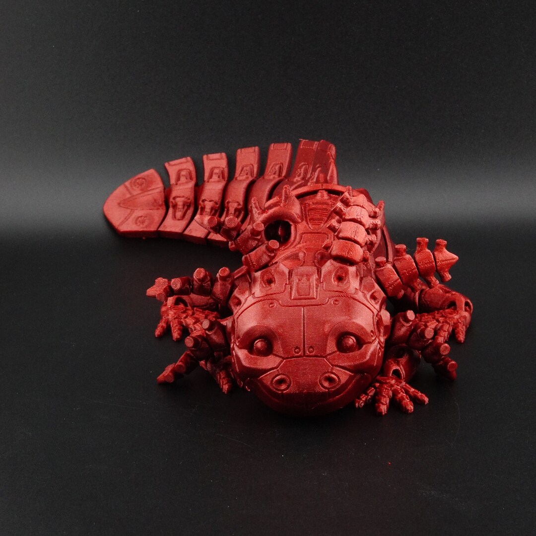 Articulated Robolotl Mechanical Axolotl Toy 3D Printed Robot Animal ...