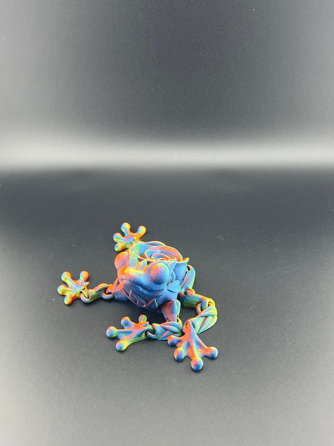 Articulated Rose Frog: Unique 3D Printed Botanical Animal Figurine ...