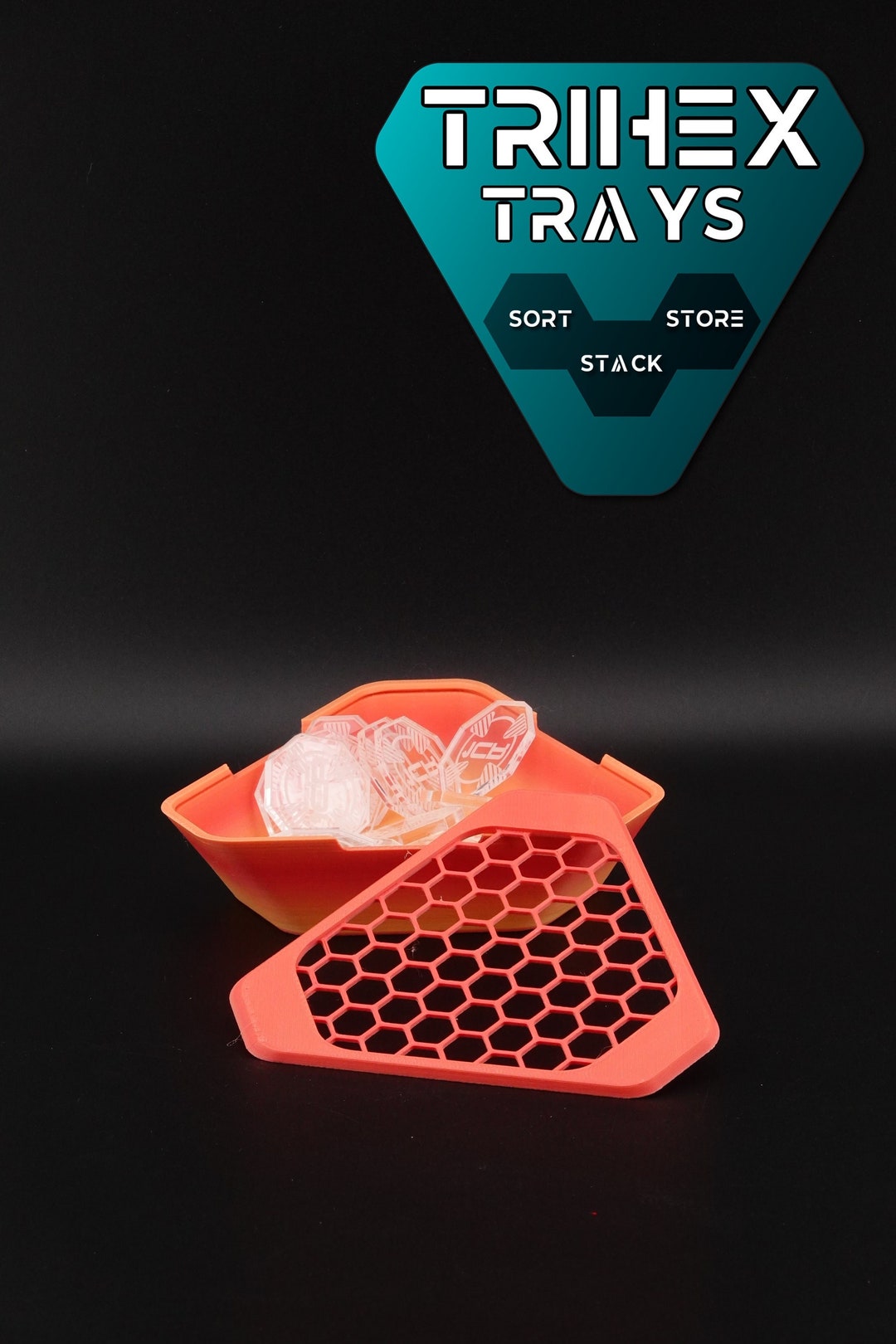 Stacking Token Trays With Easy Bagging, Lids for Token Storage, Nesting ...