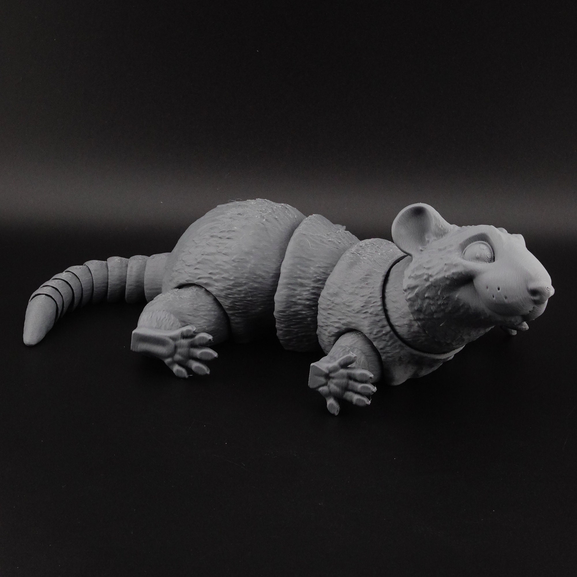 Friendly Smiling Rat Figurine: Realistic Articulated 3D Filament ...