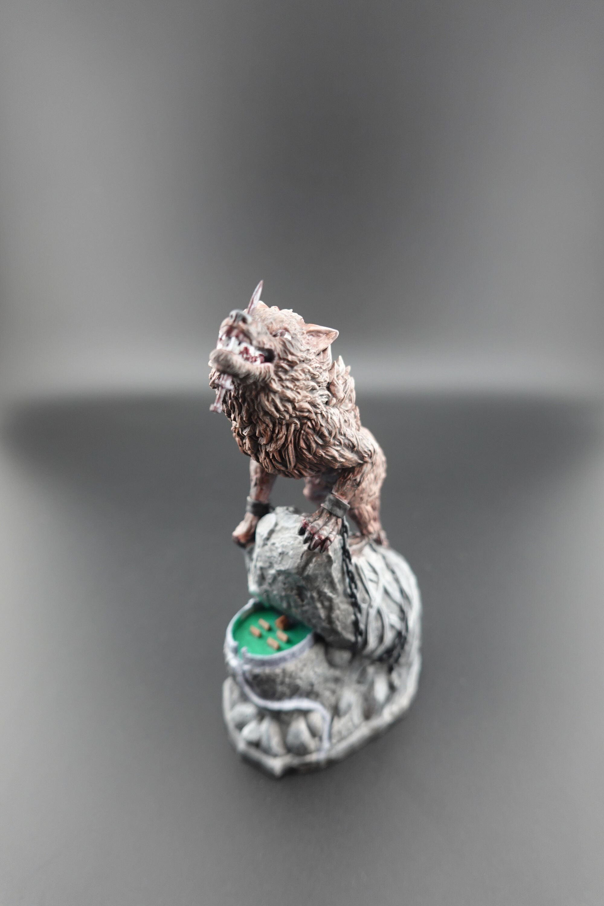 Hand-painted Fenrir Wolf Figure Norse Mythology Resin Sculpture Viking ...