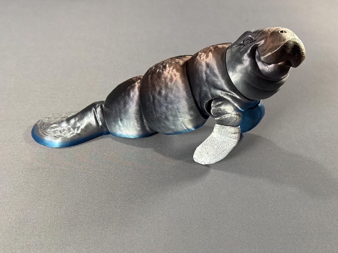 Manatee Figurine: Realistic Articulated 3D Filament Printed Otter ...