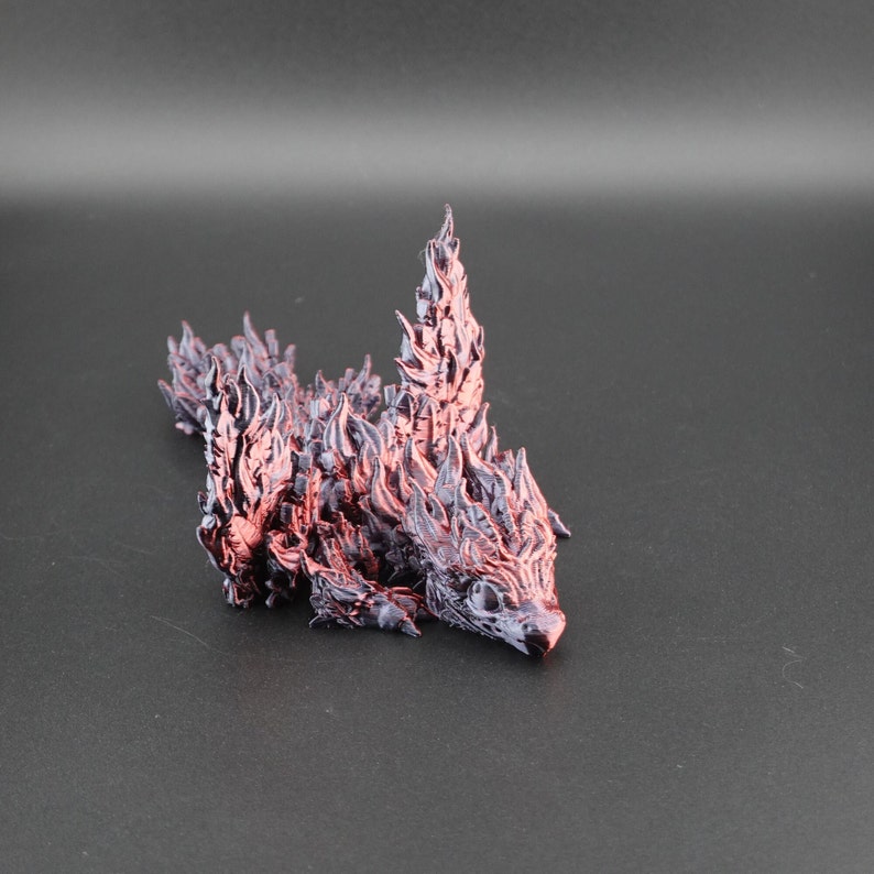 Winged Fire Sprite: Articulating 3D Printed Dragon Fantasy Flame ...