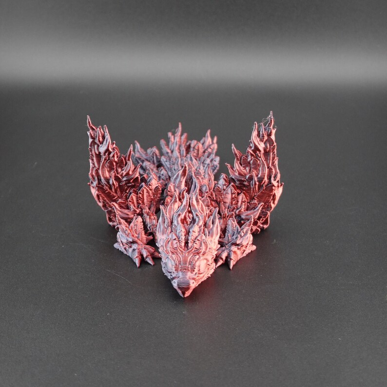Winged Fire Sprite: Articulating 3D Printed Dragon Fantasy Flame ...