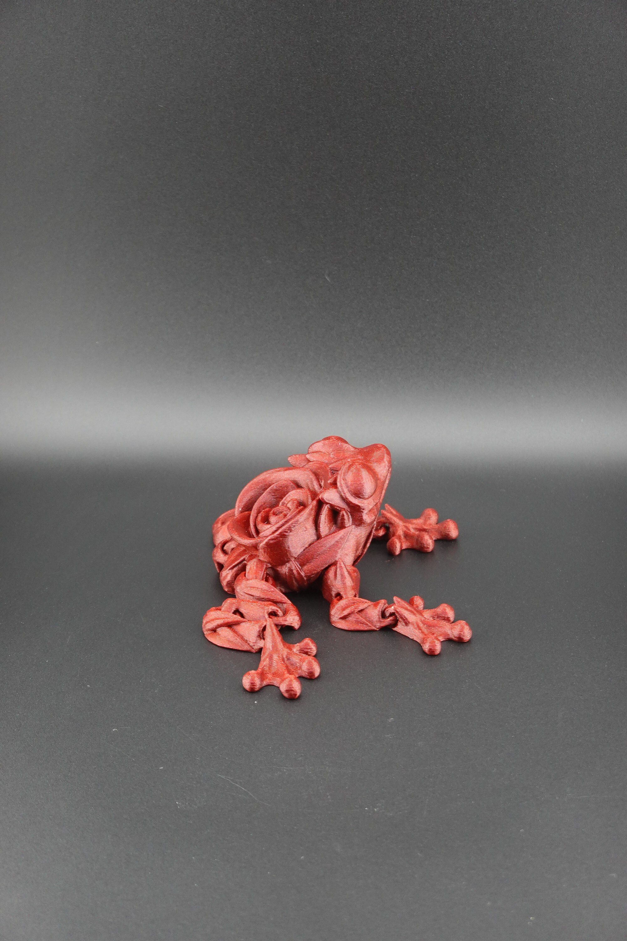 Articulated Rose Frog: Unique 3D Printed Botanical Animal Figurine ...