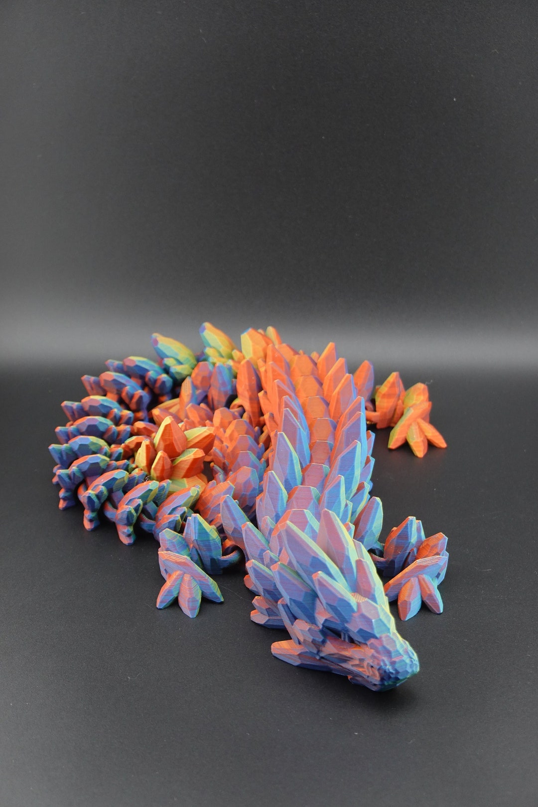 Gemstone Dragon: Articulated 3D Printed Figurine | Crystal-like Fantasy ...