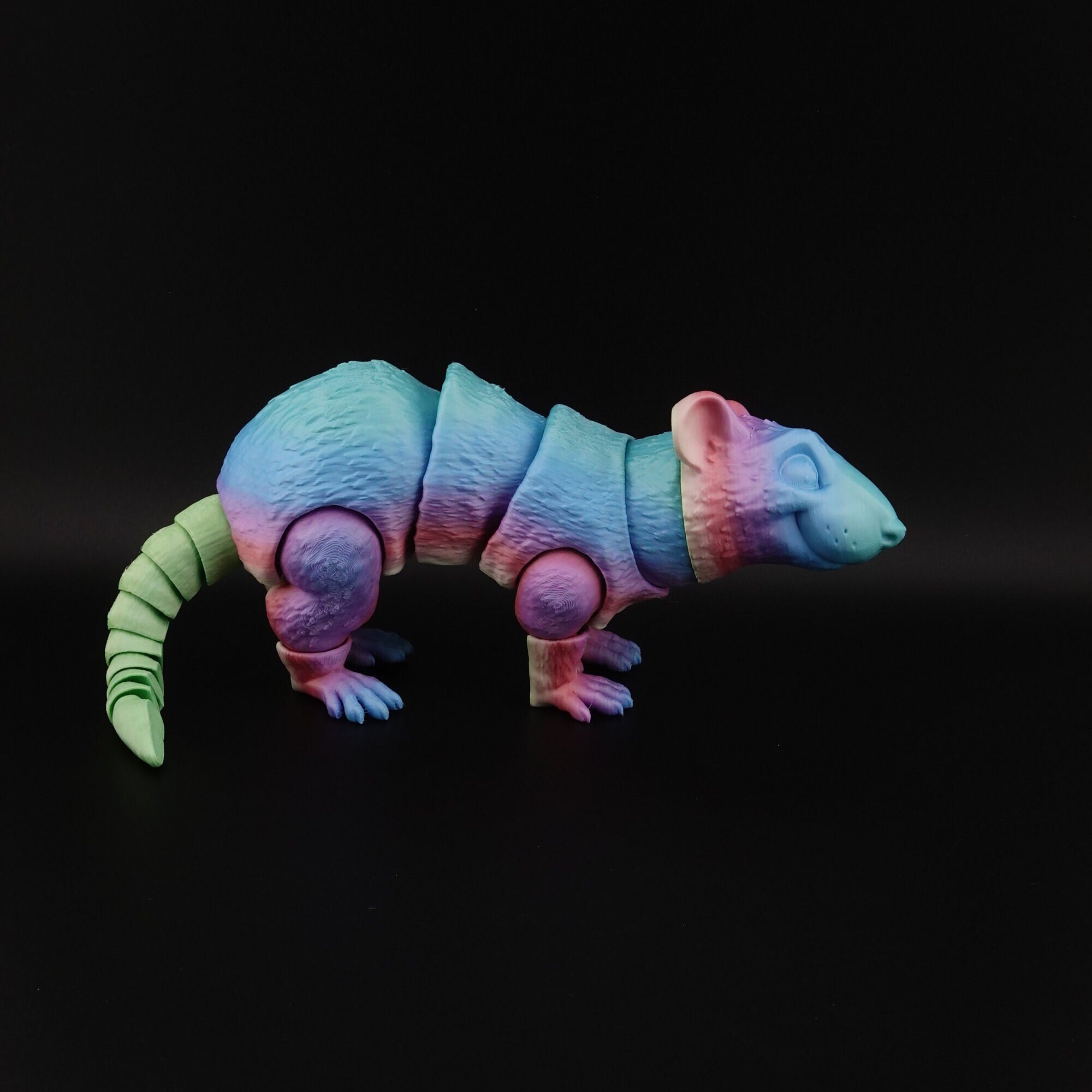 Friendly Smiling Rat Figurine: Realistic Articulated 3D Filament ...