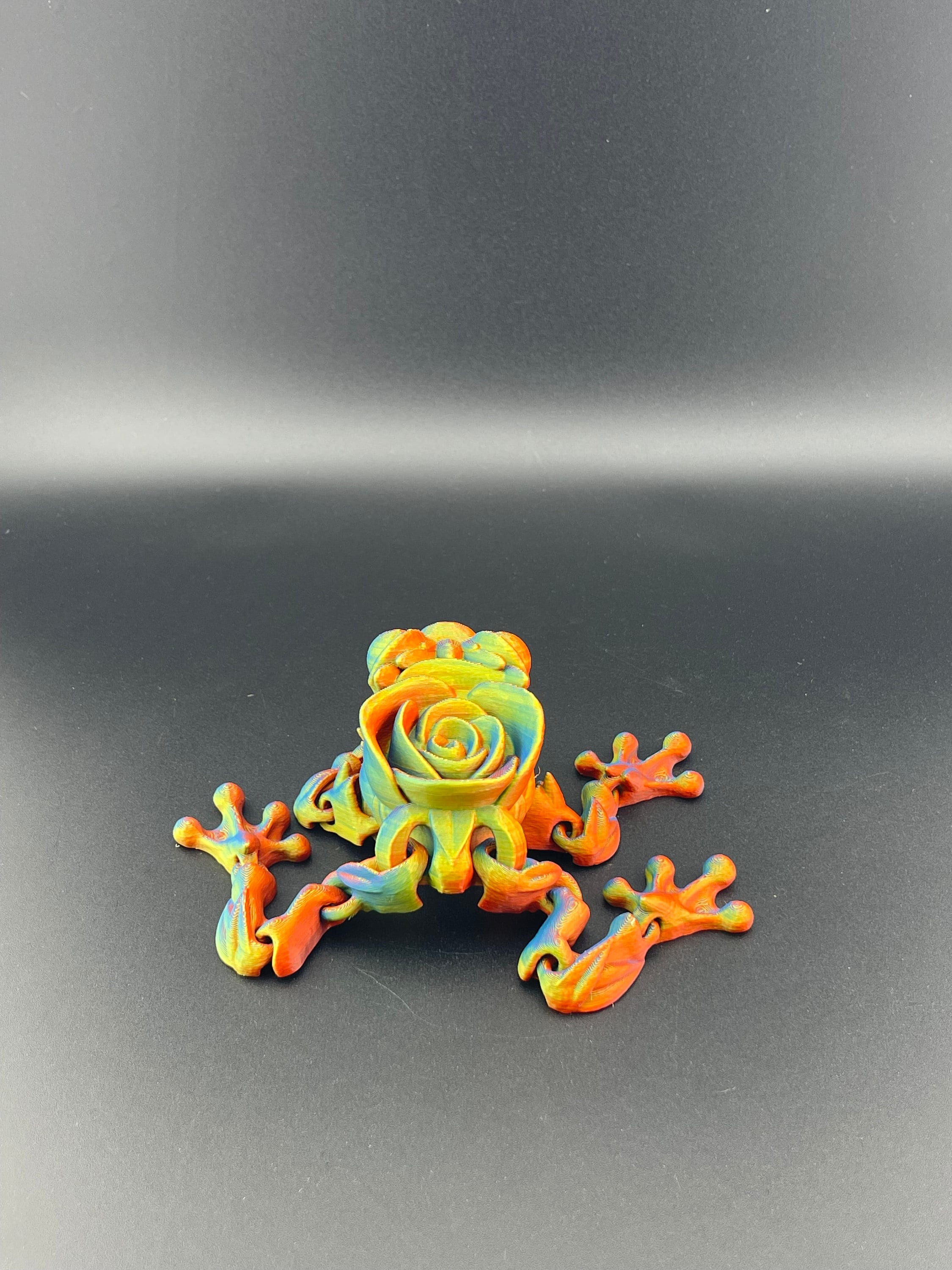 Articulated Rose Frog: Unique 3D Printed Botanical Animal Figurine ...