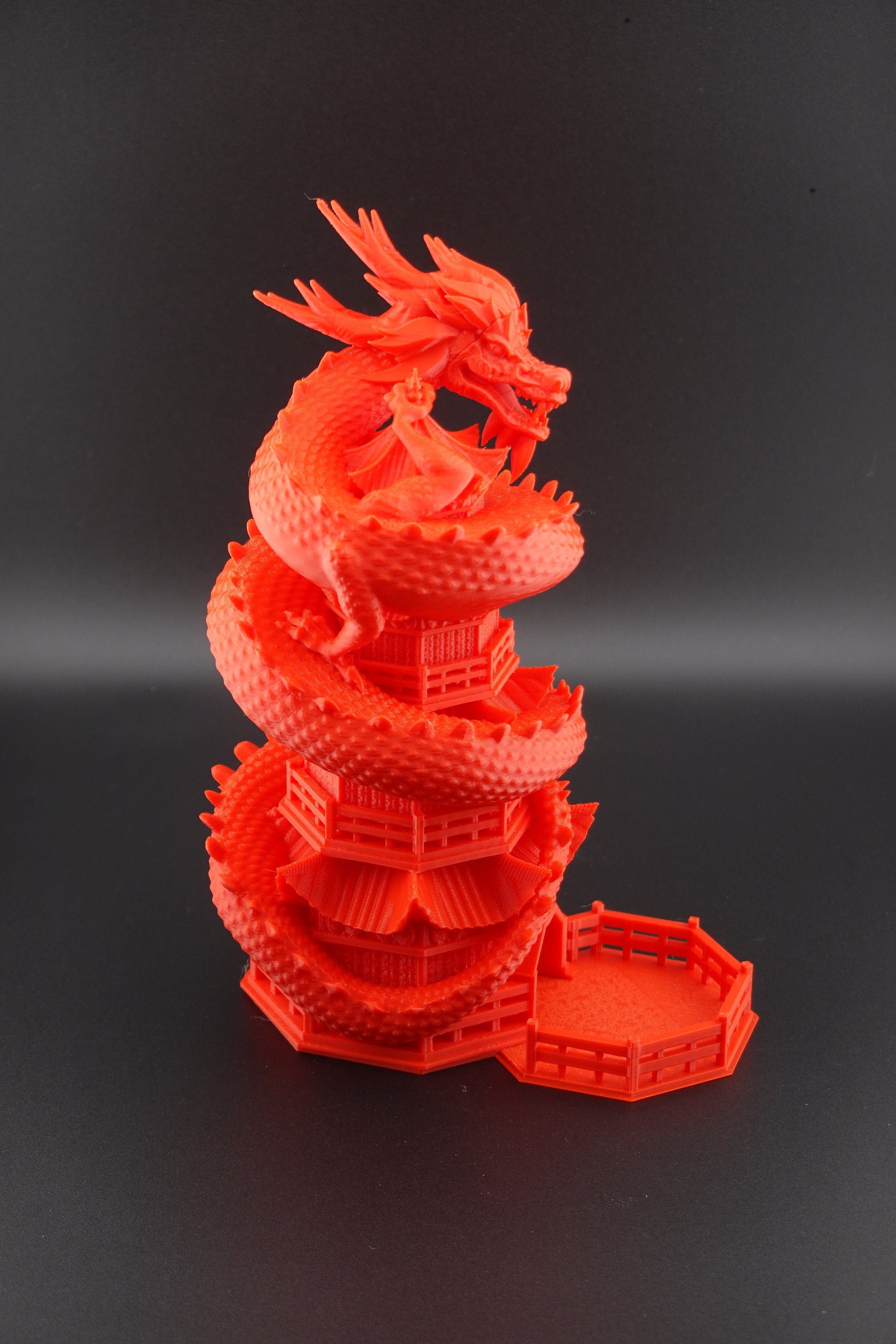 Chinese Dragon Dice Tower 3D Printed Fantasy Dice Roller Unique RPG ...