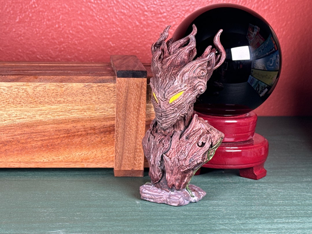 Dark Dryad Bust, Enchanted Forest Spirit, Hand Painted Resin Decor ...