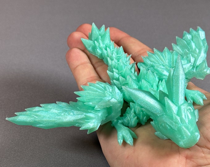 Crystalwing Tadling Dragon: Articulated 3D Filament Printed Figurine ...