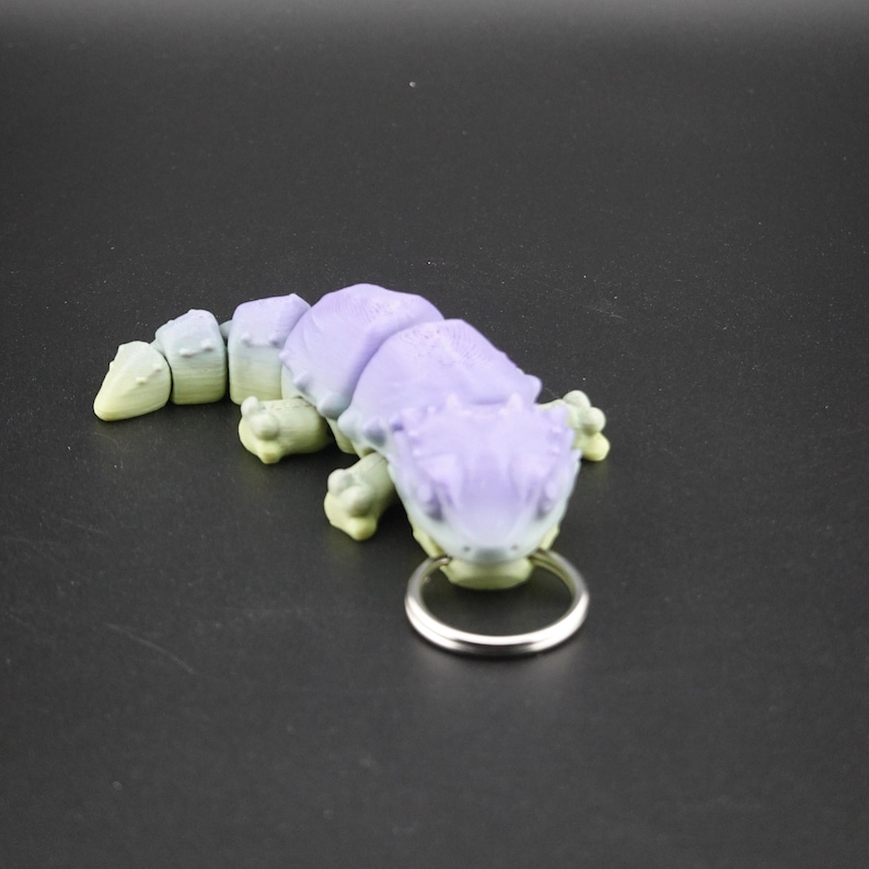 Mini Bearded Dragon Keychain 3D Printed Reptile Charm Unique Lizard Pet ...