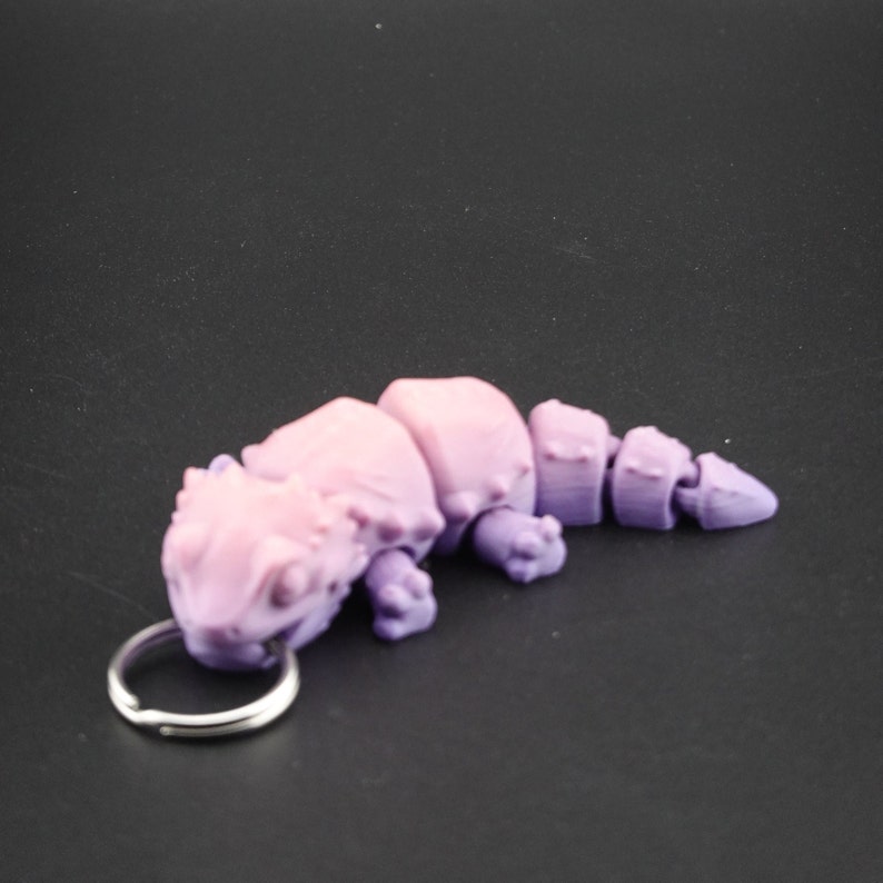Mini Bearded Dragon Keychain 3D Printed Reptile Charm Unique Lizard Pet ...