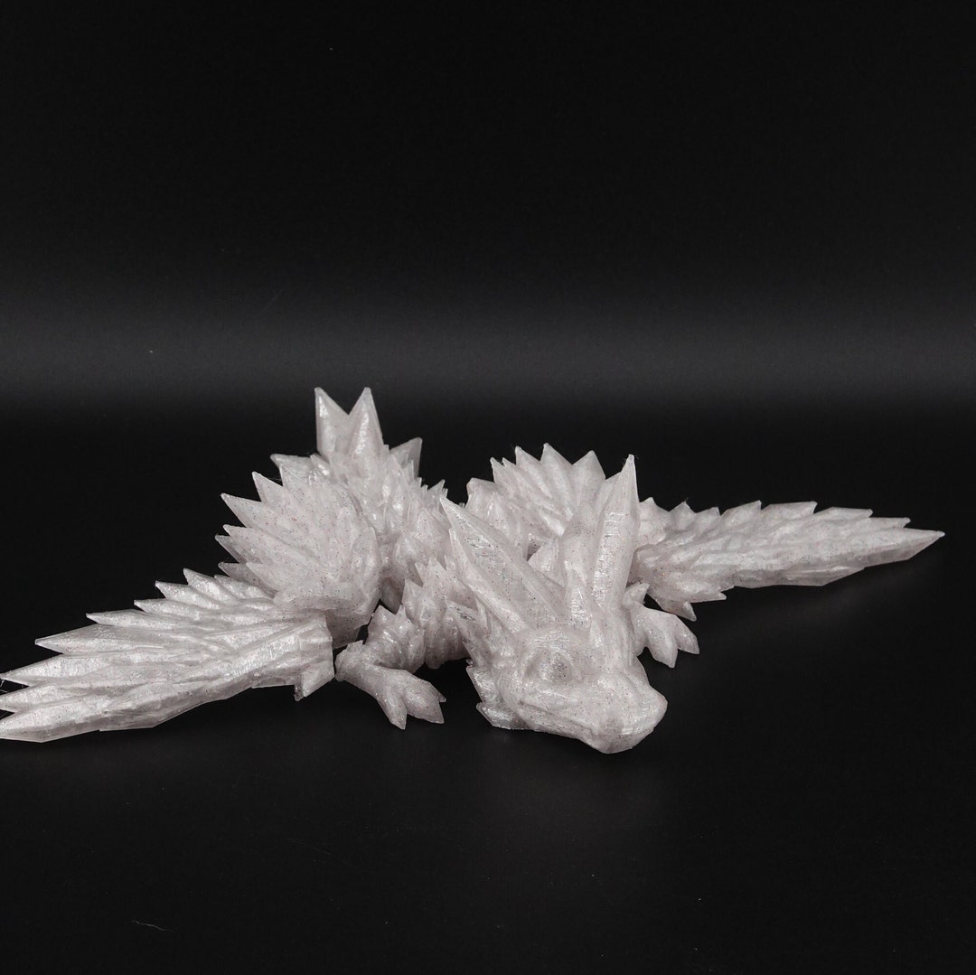 Crystalwing Tadling Dragon: Articulated 3D Filament Printed Figurine ...