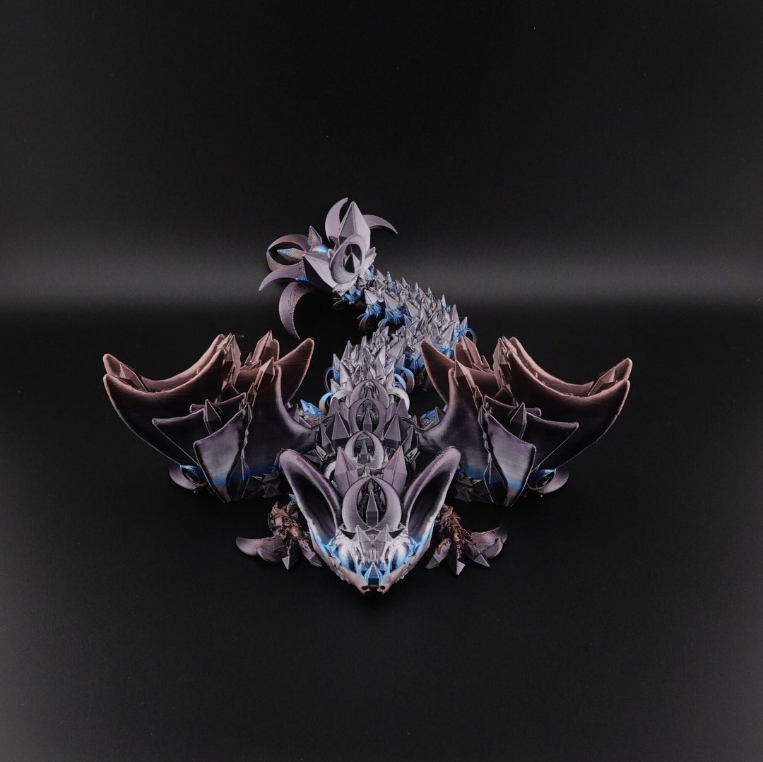Nightwing Dragon: Articulated 3D Printed Bat-dragon Hybrid Gothic ...