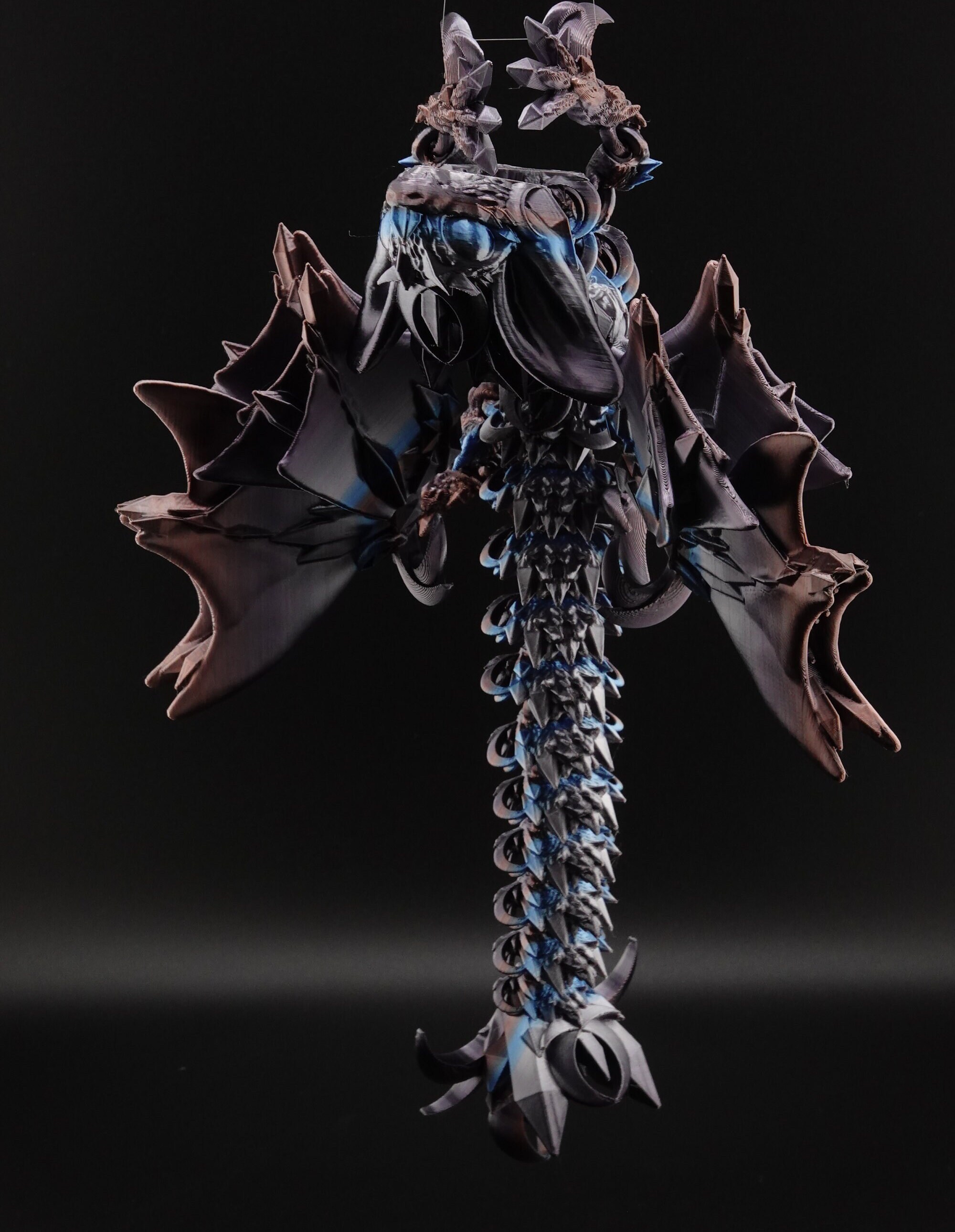 Nightwing Dragon: Articulated 3D Printed Bat-dragon Hybrid Gothic ...