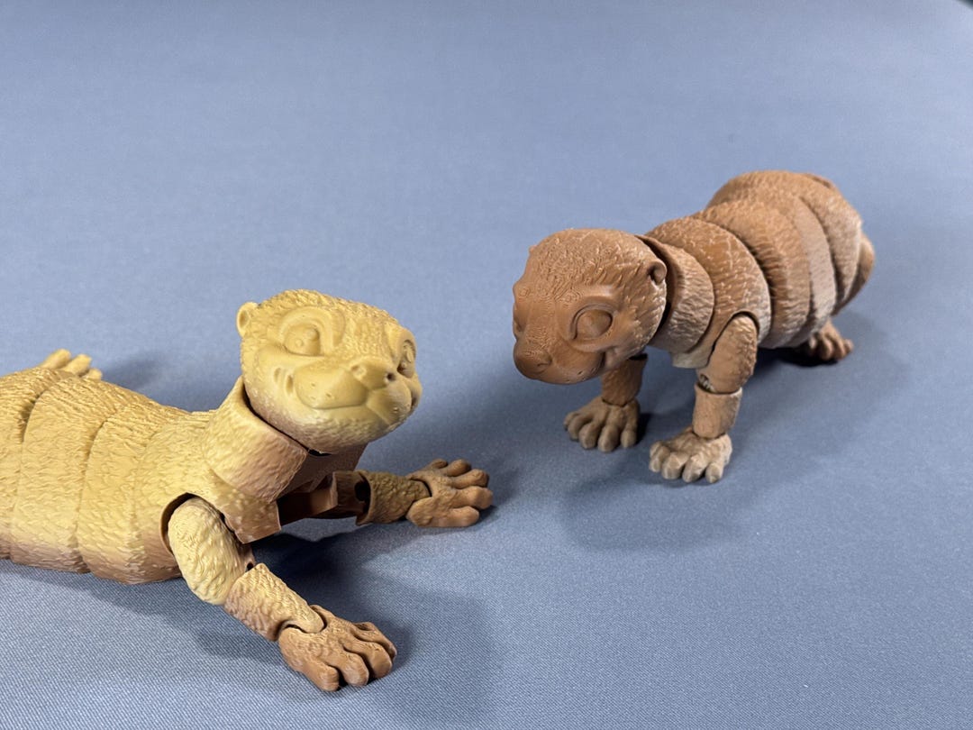 River Otter Figurine: Realistic Articulated 3D Filament Printed Otter ...