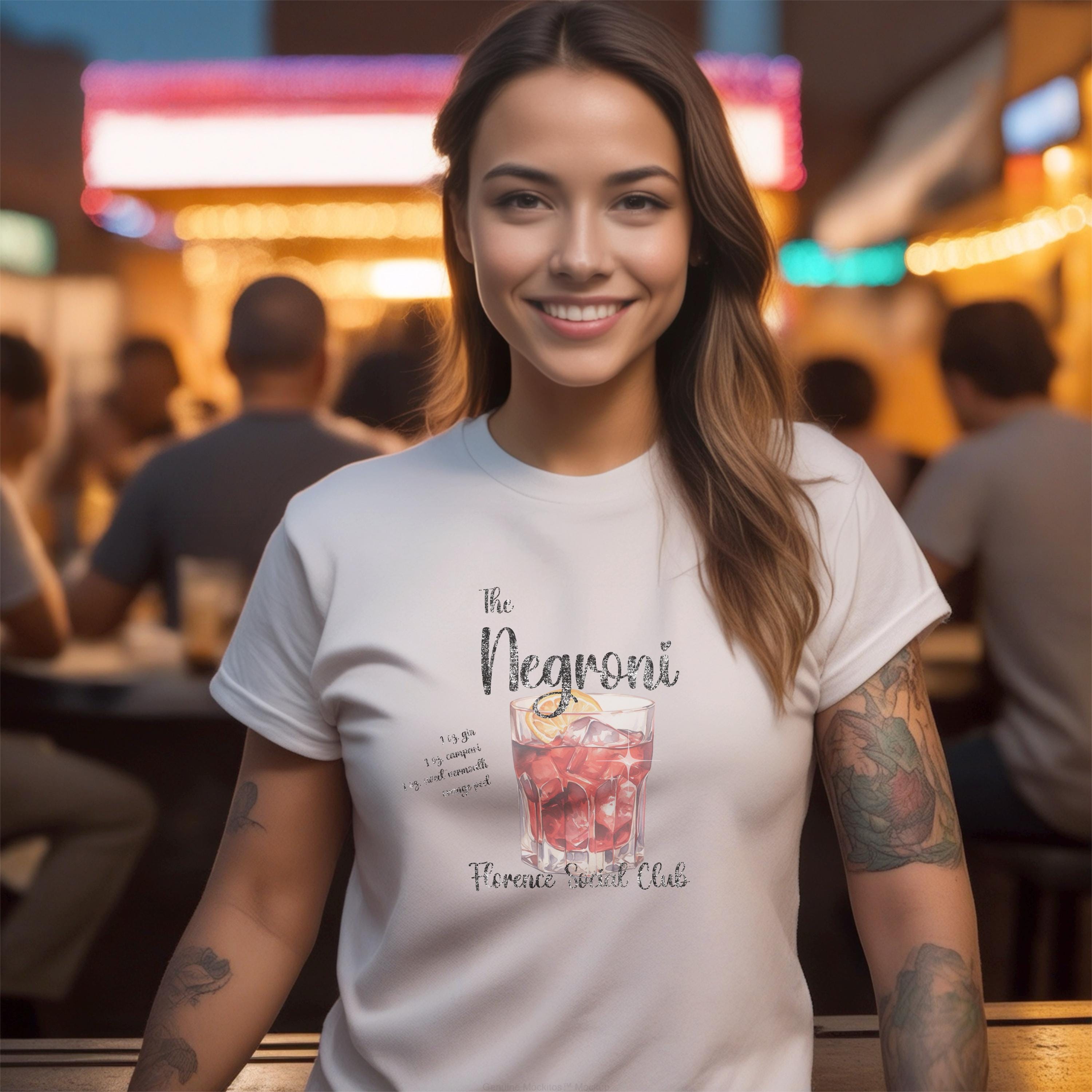 Cocktail T-shirt Social Club Negroni Inspired Unisex Tee Party Cocktail ...