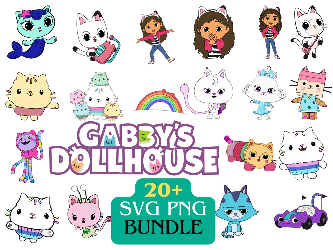 Gabbys Dollhouse SVG Bundle, Gabbys Dollhouse Font Svg, Gabbys ...